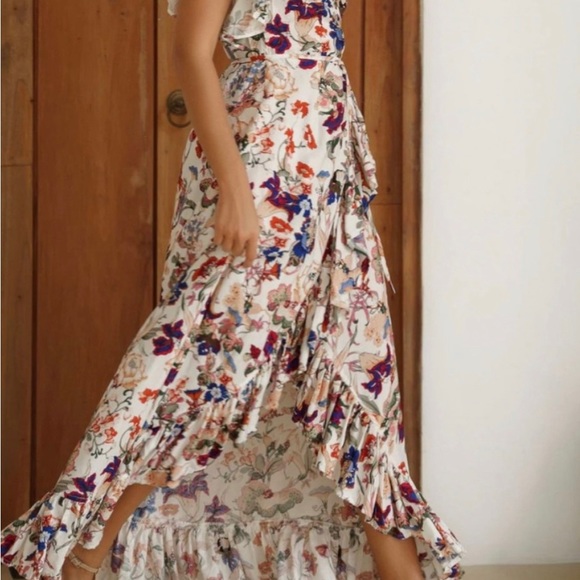 ELF | Dresses | Elf Made By Hand Carmen Wrap Maxi Dress Nwt Boho ...